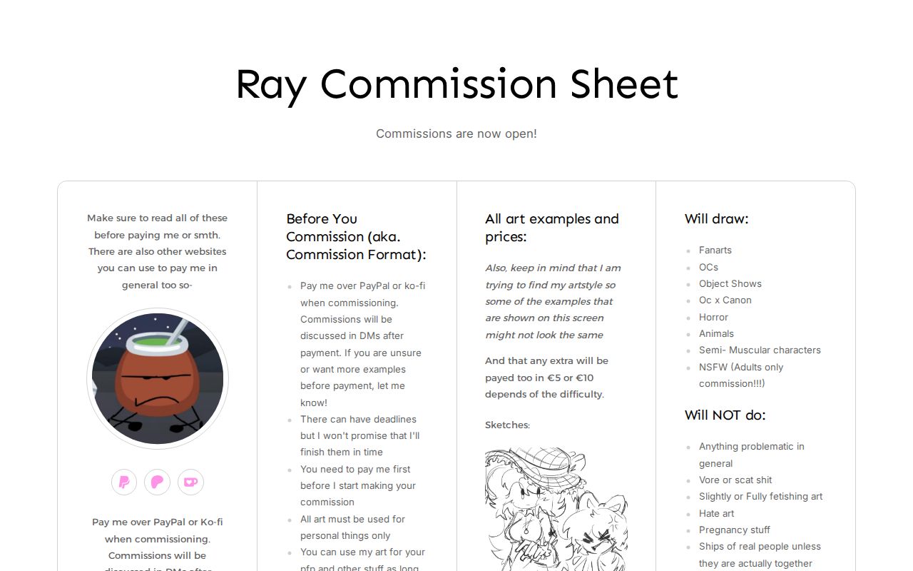Ray commissions